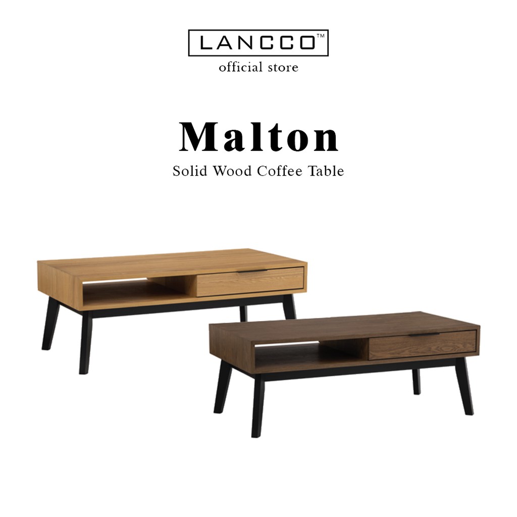 LANCCO Malton Solid Timber Coffee Table | Shopee Malaysia