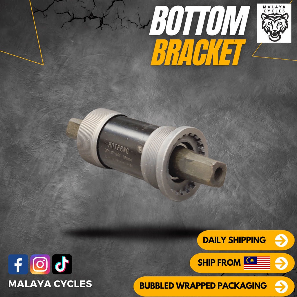 68mm Bicycle Square Taper Threaded Bottom Bracket BB for Square Tapered ...