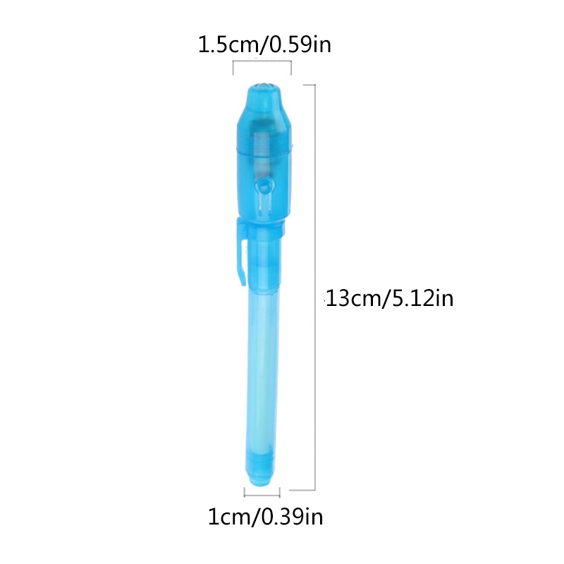 2 in 1 Luminous Light Invisible Ink Pen UV Check Money Light Toy Kids ...