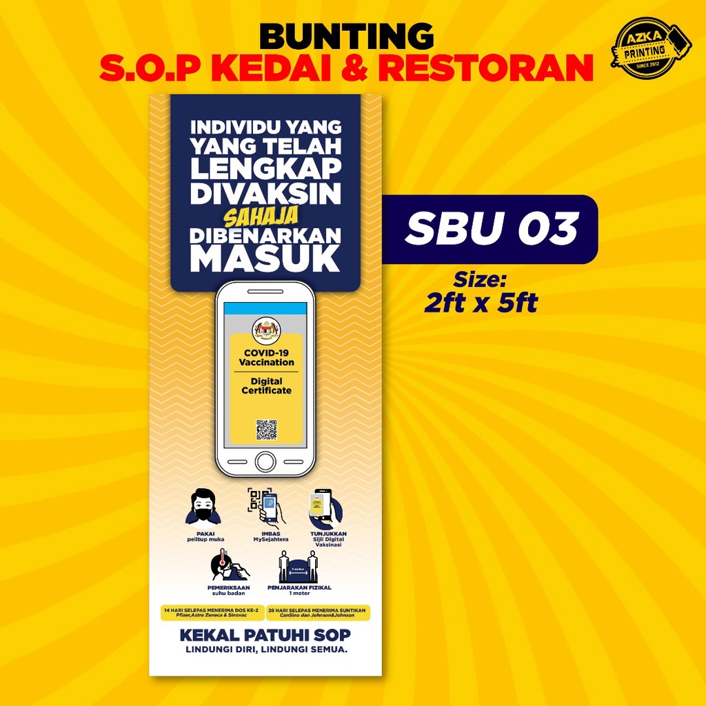 BUNTING & BANNER SOP Kedai Makan, Restoran & Premis Perniagaan 🔥 FREE 8 ...