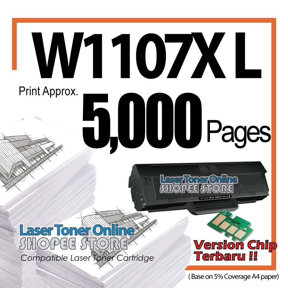 Compatible to HP W1107A 107A Cartridge for HP 107A 107W MFP 135a 135w ...