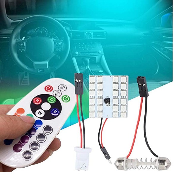 COLOURFUL LED ROOM LAMP WITH REMOTE CONTROL 2PCS 12LED LAMPU LED INDOOR ...