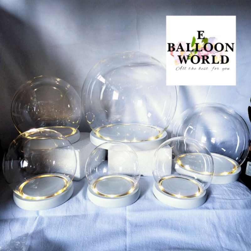 Ready Stock Preserved Flower Glass Dome Display Cover Glass Cover ...