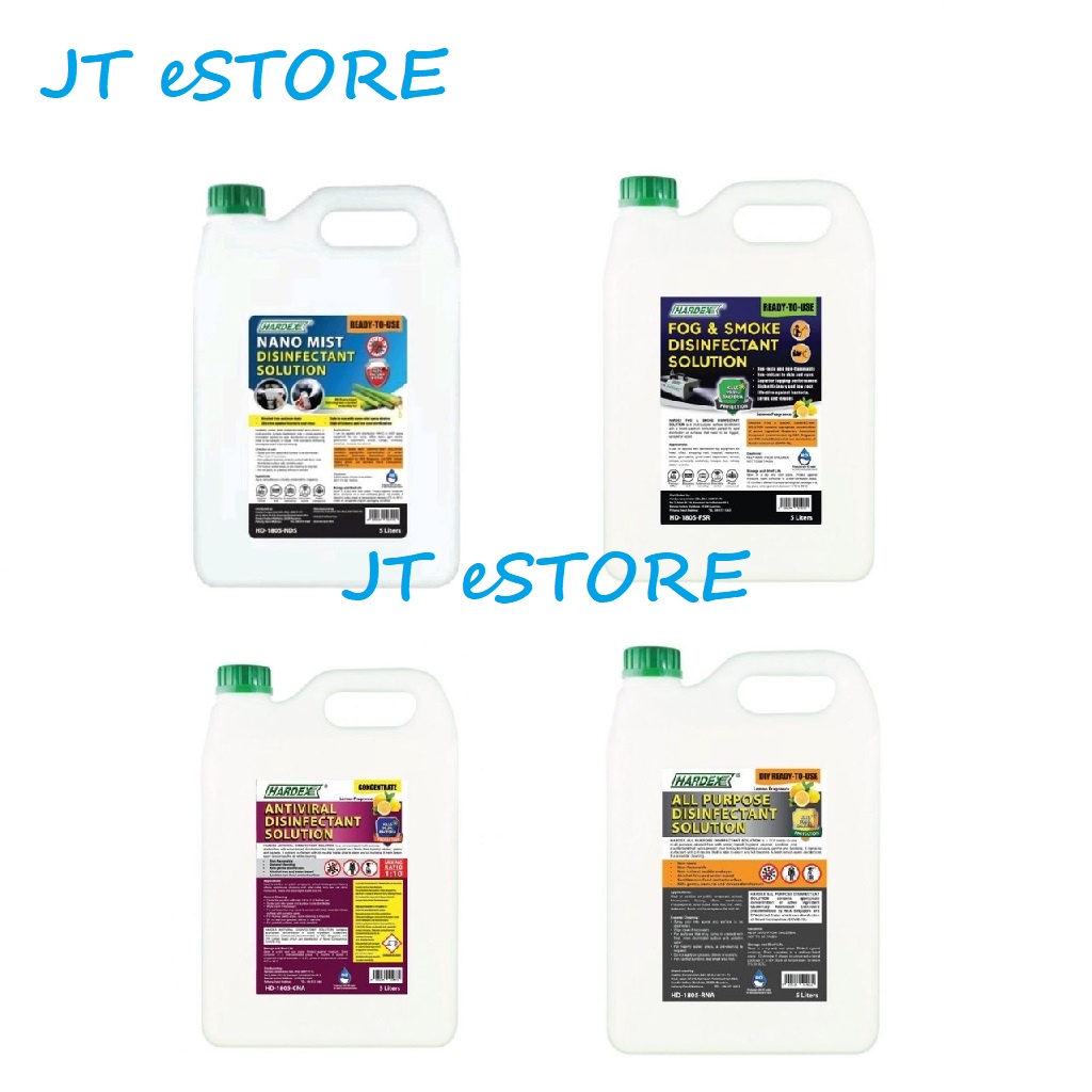[JT eSTORE] HARDEX Disinfectant Solution 5 Liter - Nano Mist / Fog ...