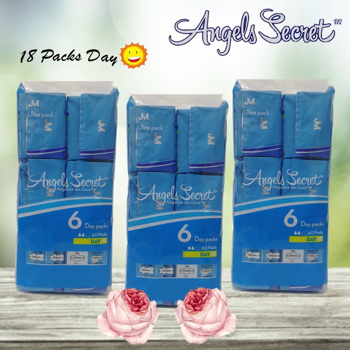 Angel Secret Anion Sanitary Napkin (18x Packs) / 负离子卫生棉 (18x包） | Shopee ...