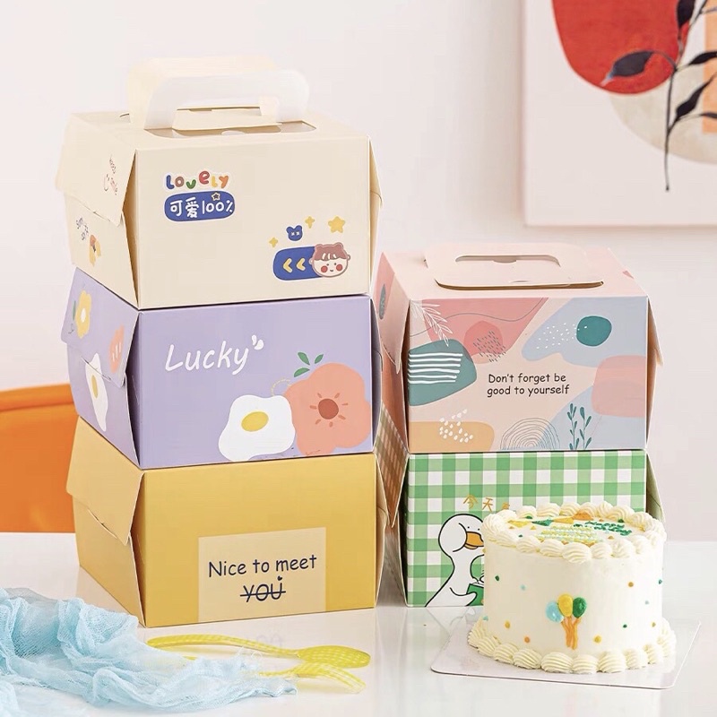 Ready BIRTHDAY CAKE BOX - PASTRY -16CM - KOREAN DECOR - CAKE BASE ...