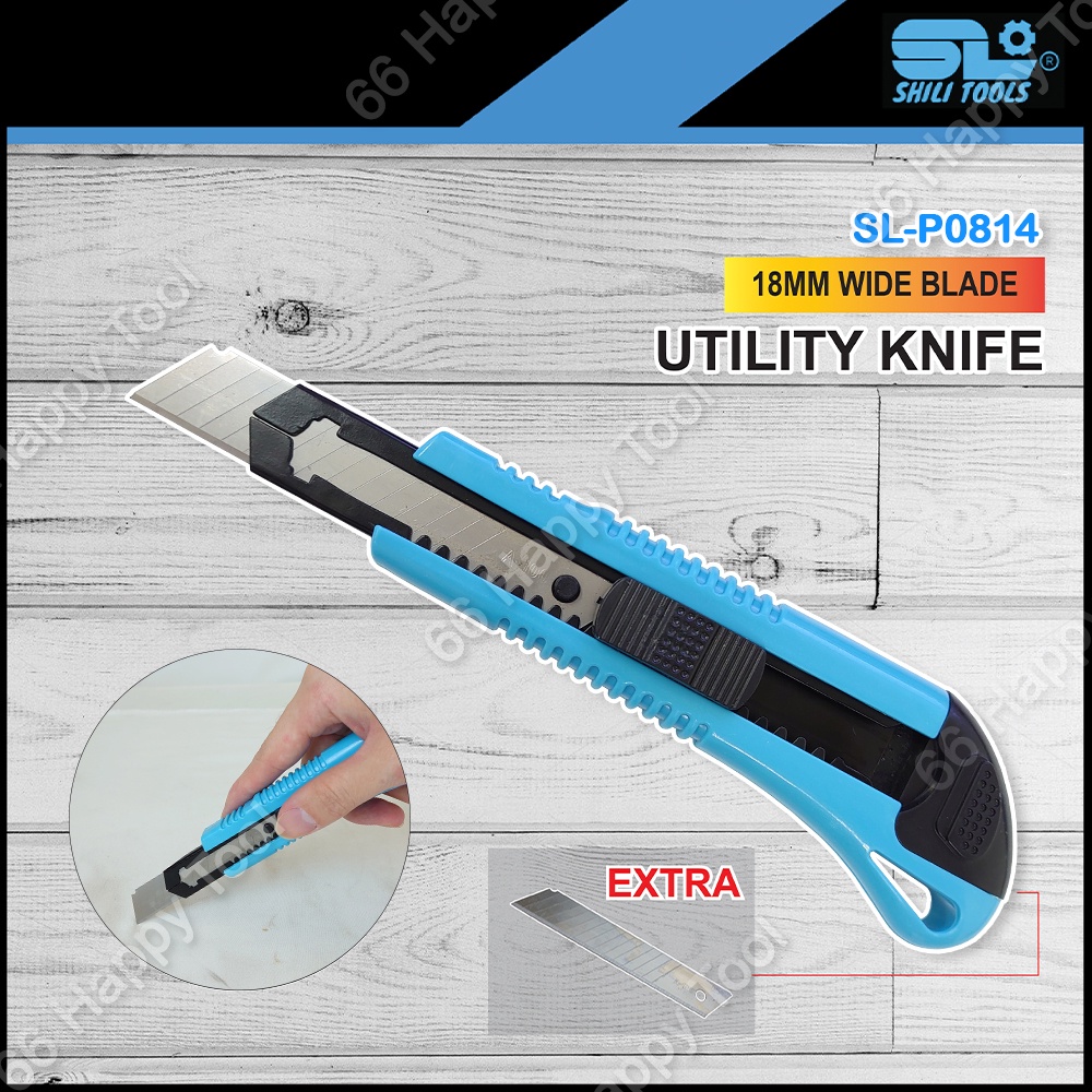 Shili Tools Utility Knife Cutter Twist Lock Anti-Slip Grip Auto Safety Lock Replacement 10pcs ...