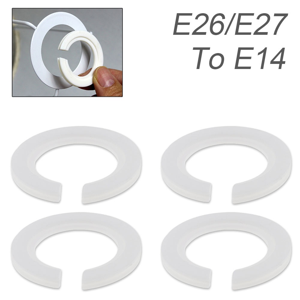 4pcs Lamp Shade Reducing Rings E26/E27 to E14 Lamp Holder Ring Adapter ...