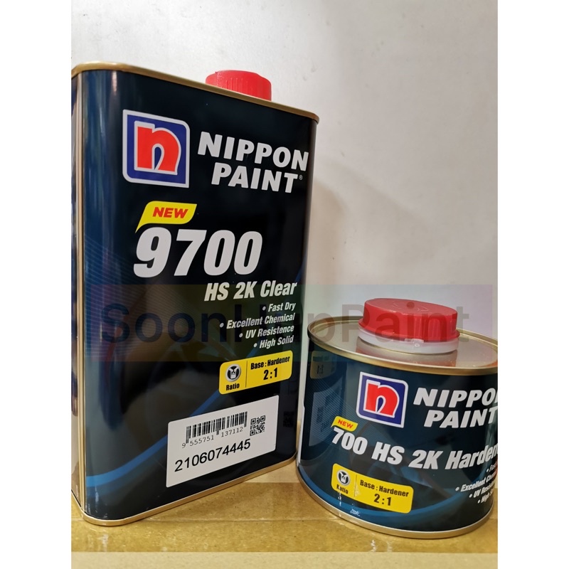 NIPPON 9700 2k 2:1 HIGH SOLID HS CLEAR (1L clear & 500ml hardener ) | Shopee Malaysia