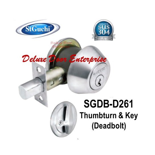 St Guchi SGDB-D261 Thumbturn & Key Deadbolt / SGDB-D261 / 261 / Door ...