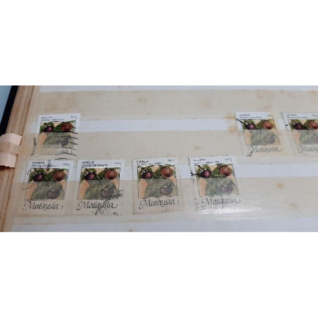malaysia manggis RM1 ringgit used year 2002 setem fruit buah per pcs ...