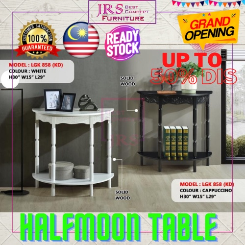 JRS Half Moon Console Table / Half Round Side Table / Meja Tepi Hiasan ...