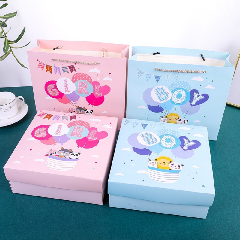 Hot Silver baby Gift Box/Gift Box/Paper Bag/Full Moon Box | Shopee Malaysia
