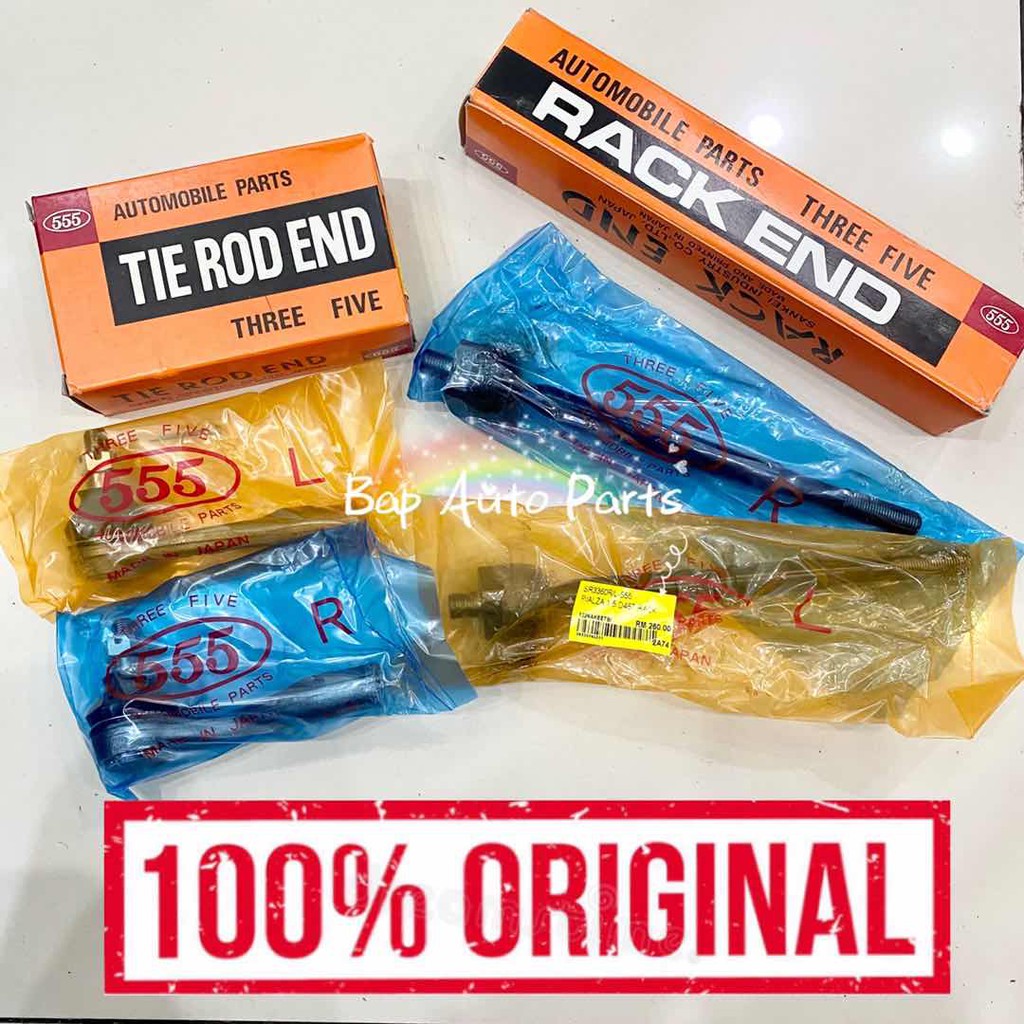 (1 SET 4 PCS) PERODUA ALZA 1.5 D46T TIE ROD END AND RACK END JAPAN 555 ...