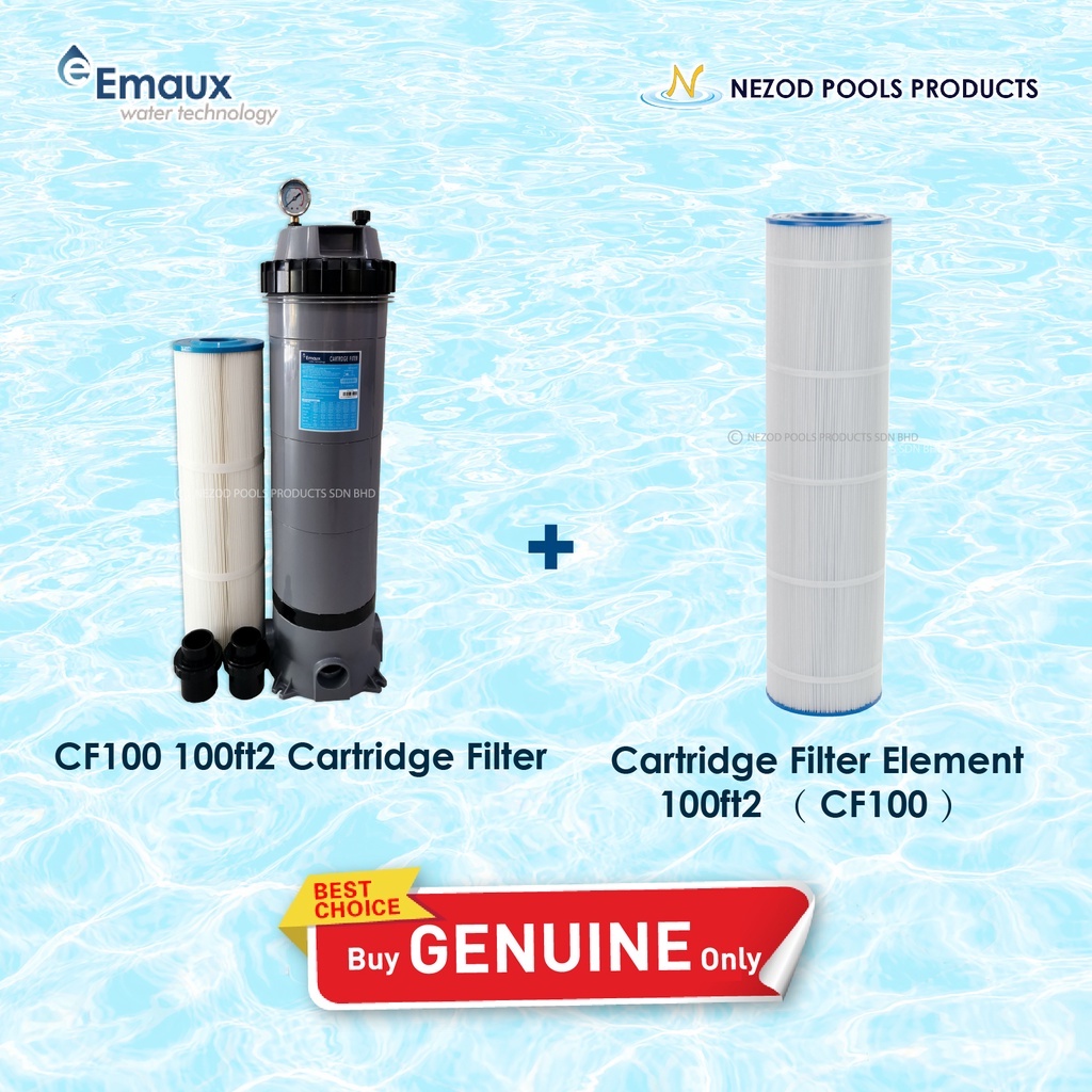 EMAUX CF100 100ft2 Cartridge Filter with 2.0" union sets - SWIMMING ...