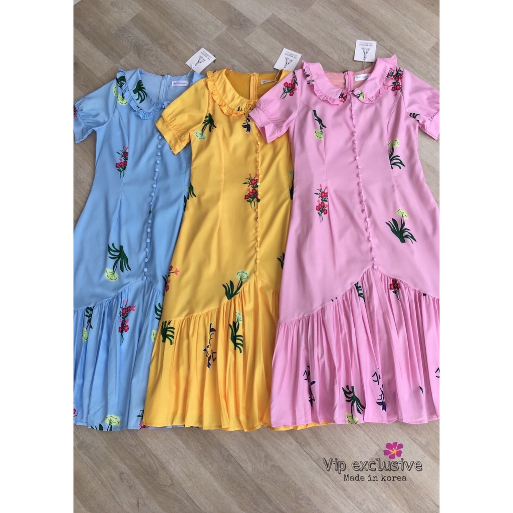 VIP Exclusive Size L Full Color. Dress With Ruffled Collar Doll Sleeves ...