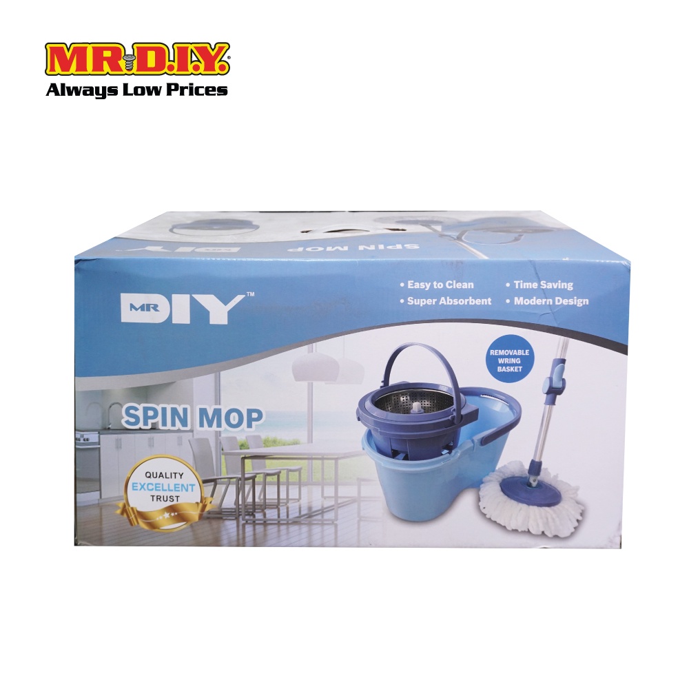 (MR.DIY) Spin Mop Bucket With Removable Basket Set | Shopee Malaysia