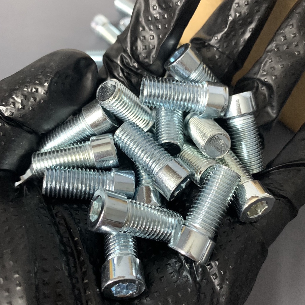 10mm Hexagonal Screws - forward/reverse thread mounted on mirror base ...