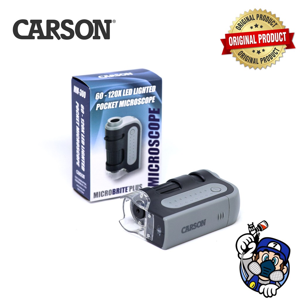 CARSON MicroBrite Plus MM-300 LED Lighted Pocket Microscope(60x-120x ...