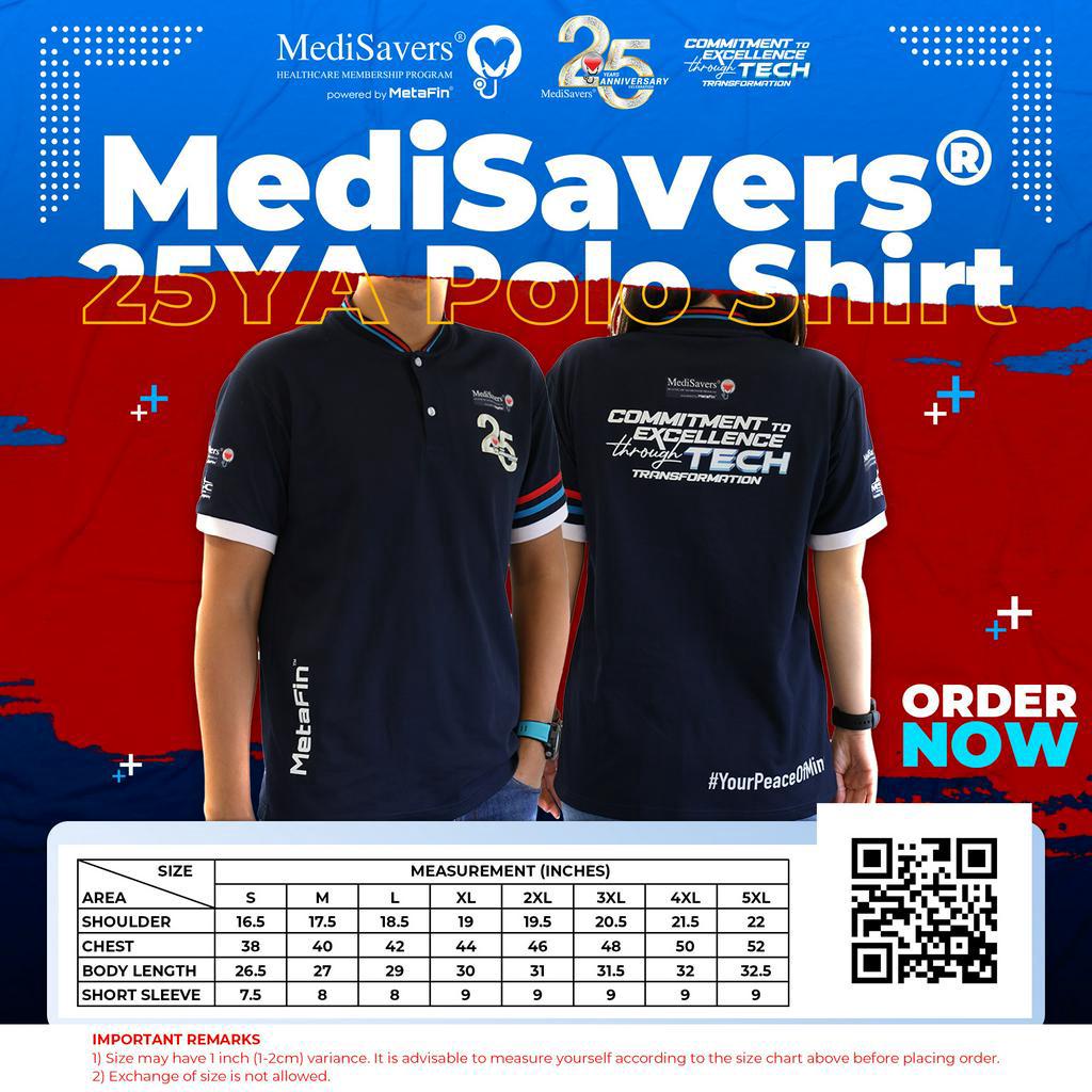 MediSavers 25 Years Anniversary Limited Edition Polo Tee | Shopee Malaysia