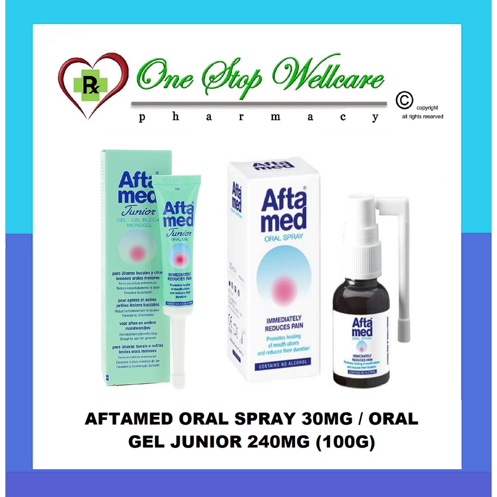 AFTAMED ORAL SPRAY 30MG 20ML / ORAL GEL JUNIOR 240MG (100G) | Shopee ...
