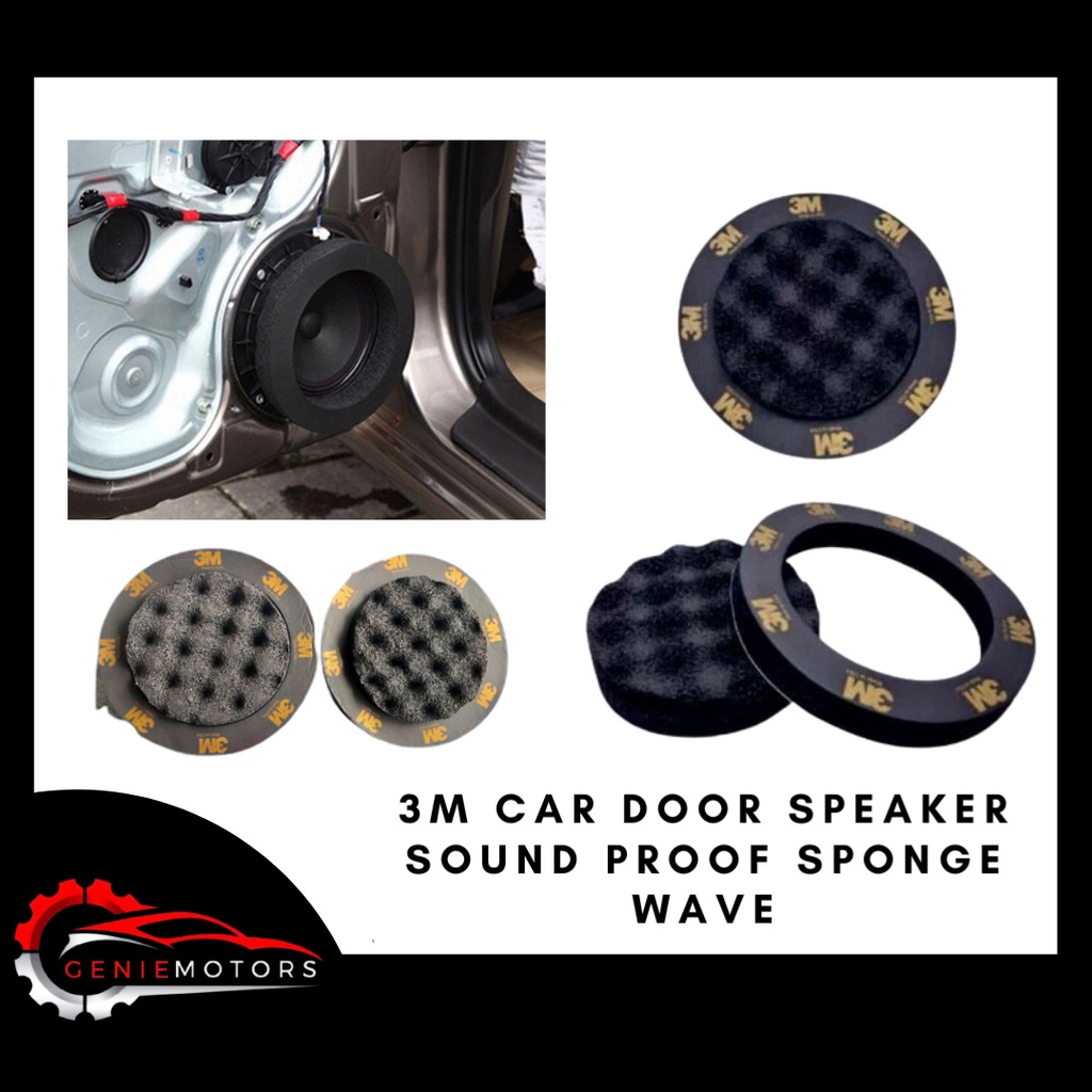 3M Car Door Speaker Sound proof Sponge Bass Ring Foam Woofer Pad Noise ...