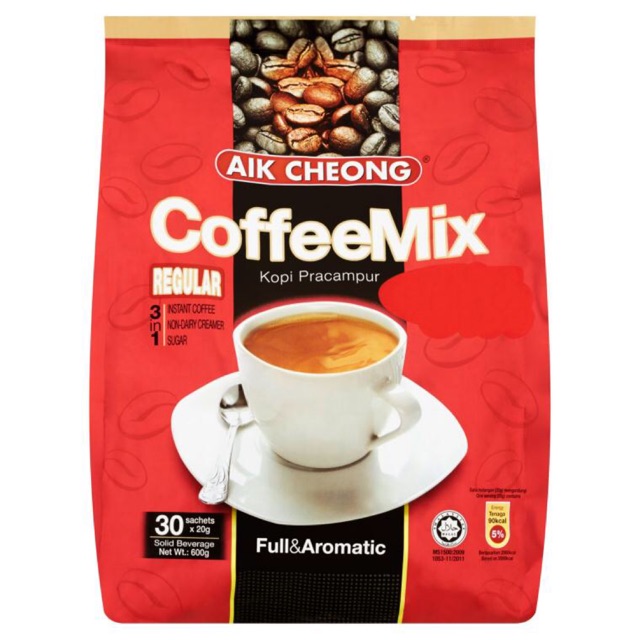 *NEW* AIK CHEONG Coffee Mix 3in1 600g (20g x 30 sachets) | Shopee Malaysia