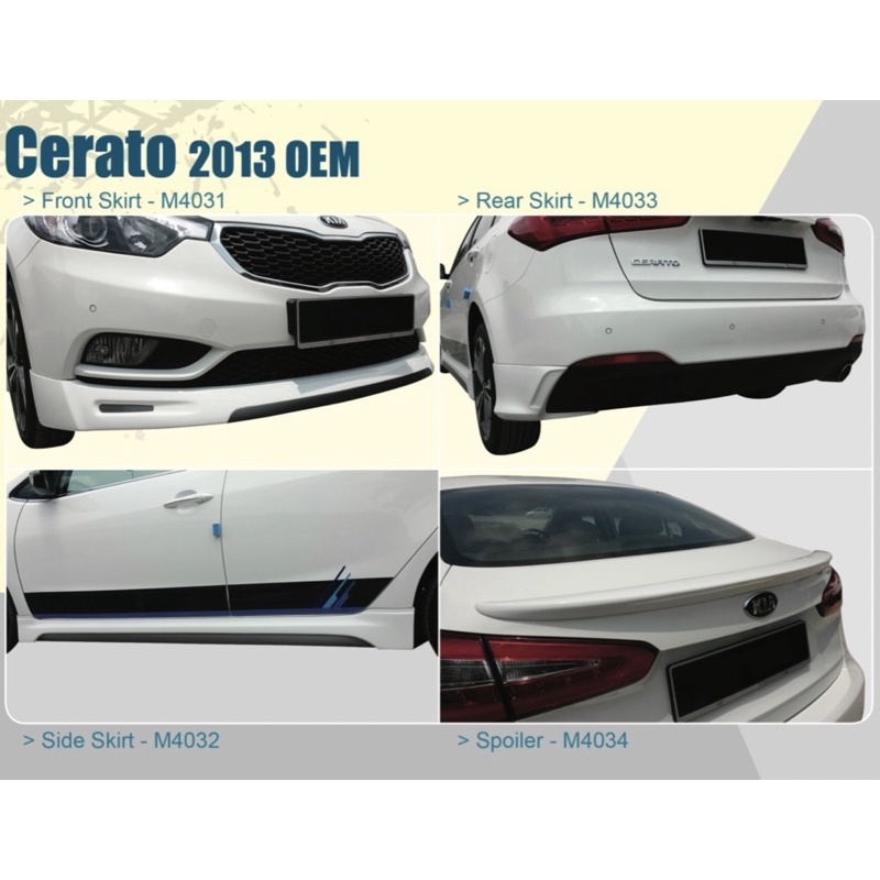 Kia cerato k3 2013 2014 2015 OEM bodykit body kit front side rear skirt ...