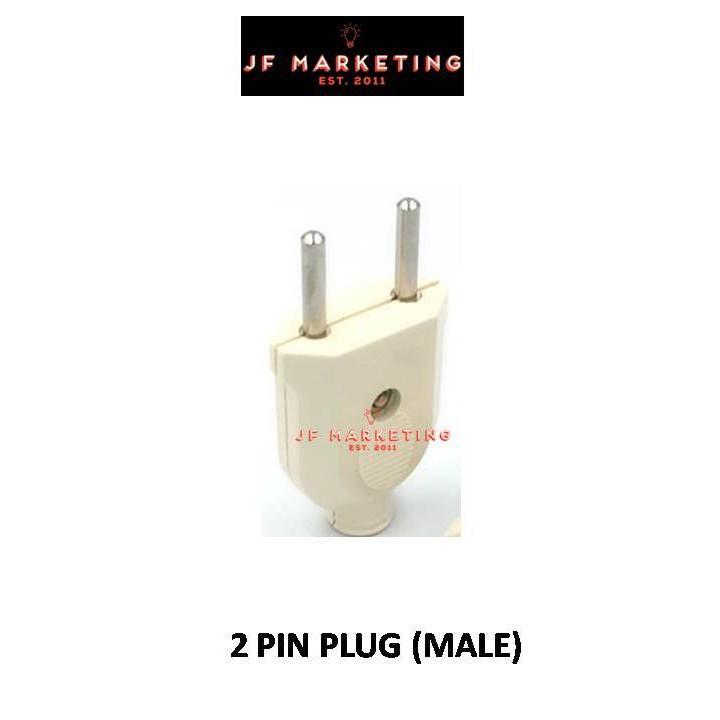 13 Amp 3 Pin Plug Top (With Sirim) / 2Round Pin Plug & Socket /2 Pin EU ...