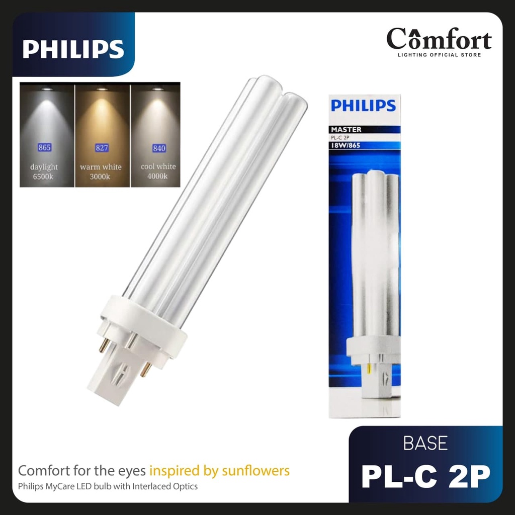 PHILIPS PL-C 2P TUBE 18W 2PIN Fluorescent Lamp Philips LED Bulb ...