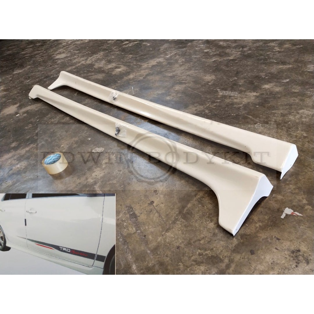 Toyota Vios 2014 TRD Sportivo Side Skirt ABS Bodykit Tepi Skirt ABS ...