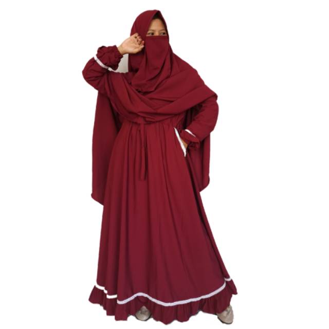 Adult HIJAB GAMIS Set Khimar Set + veil Arini Dress //HIJAB JUMBO ...