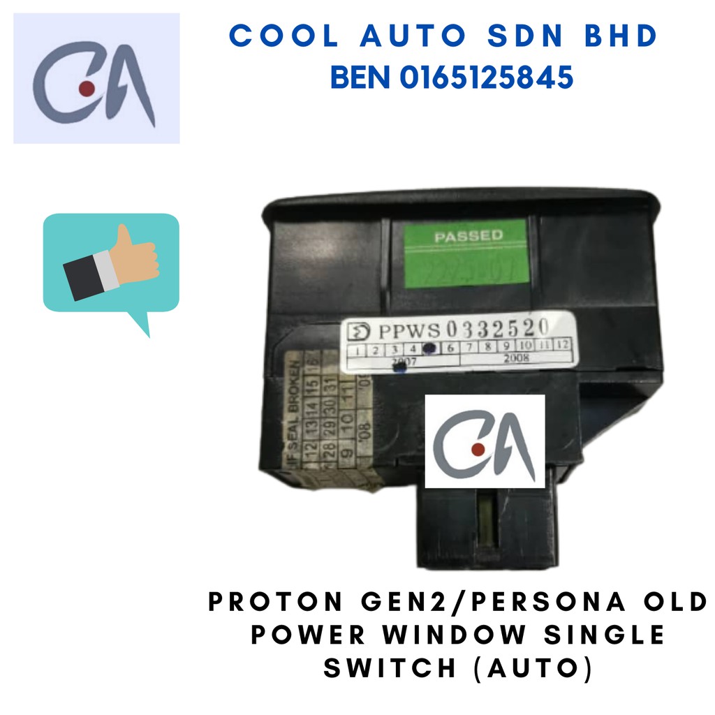 🔥READY STOCK 🔥PROTON GEN2/PERSONA OLD POWER WINDOW SINGLE SWITCH (AUTO ...