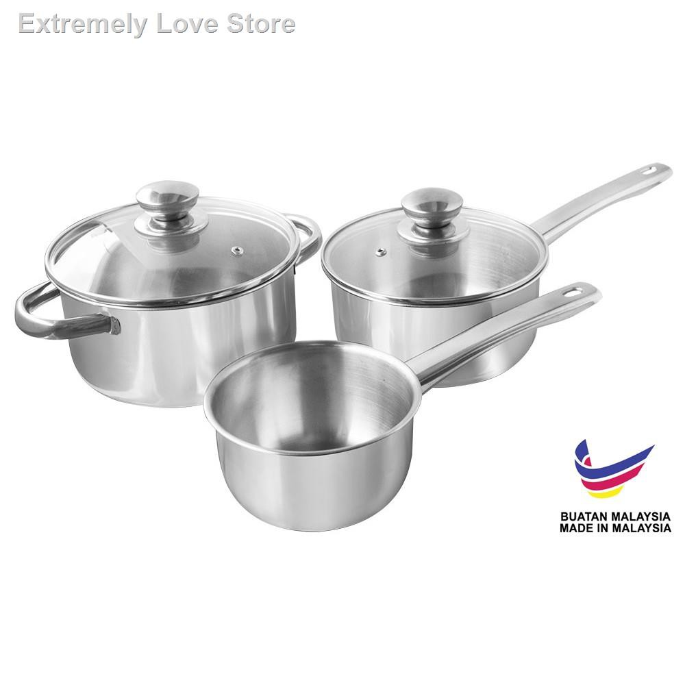 ☞Everyday Cookware Stainless Steel 5 Pcs Set | Shopee Malaysia
