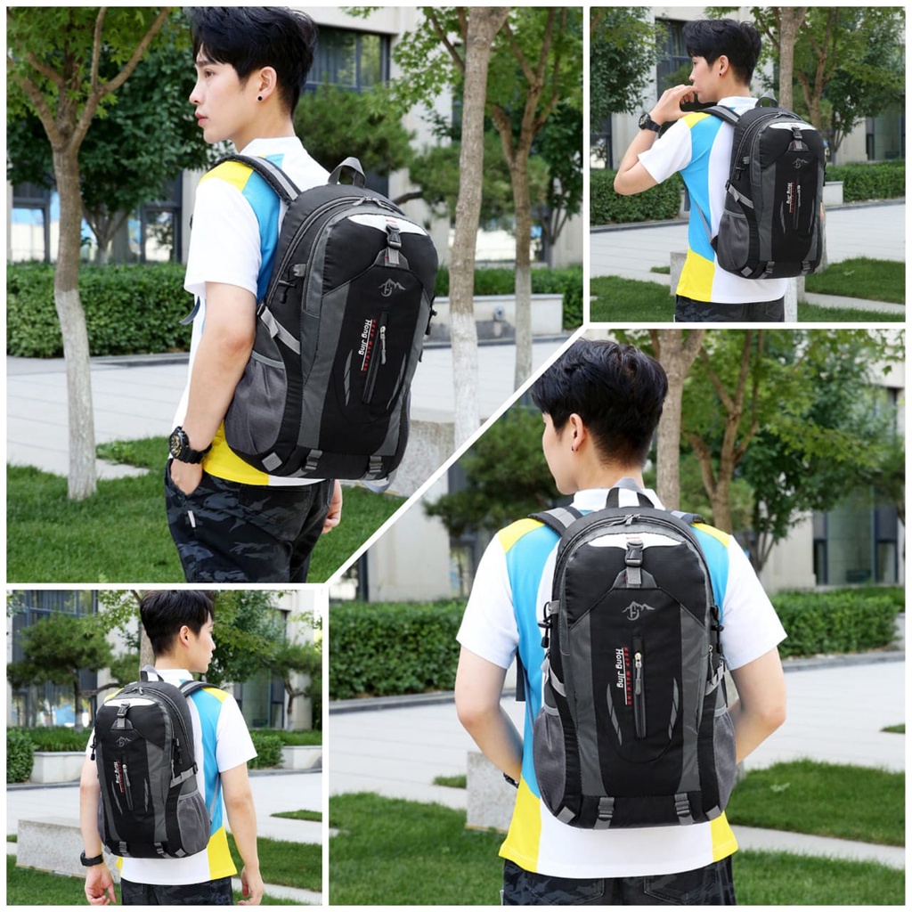 80L Large Capacity Backpack Waterproof Beg Hiking Bag Military Daki ...