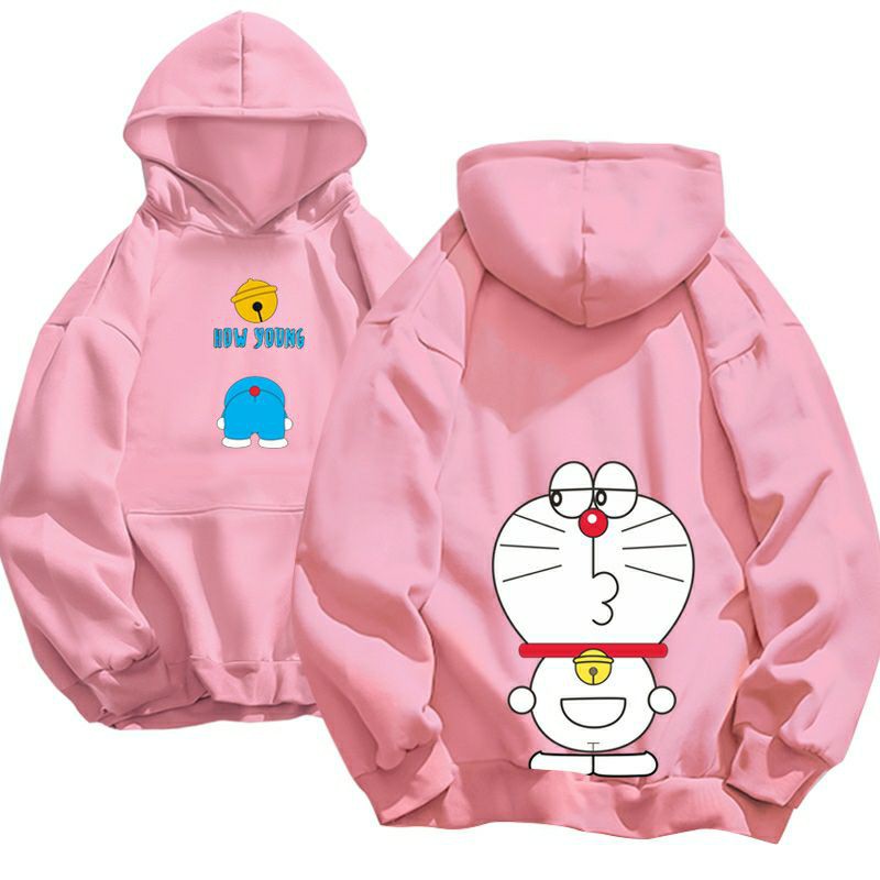 💖iS💖 Women Men Korean Plus Size Doraemon Hoodie Sweater Long Sleeve ...