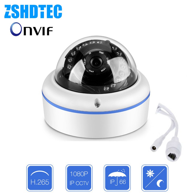 Outdoor weatherproof Onvif network video security cctv camera PoE ip ...