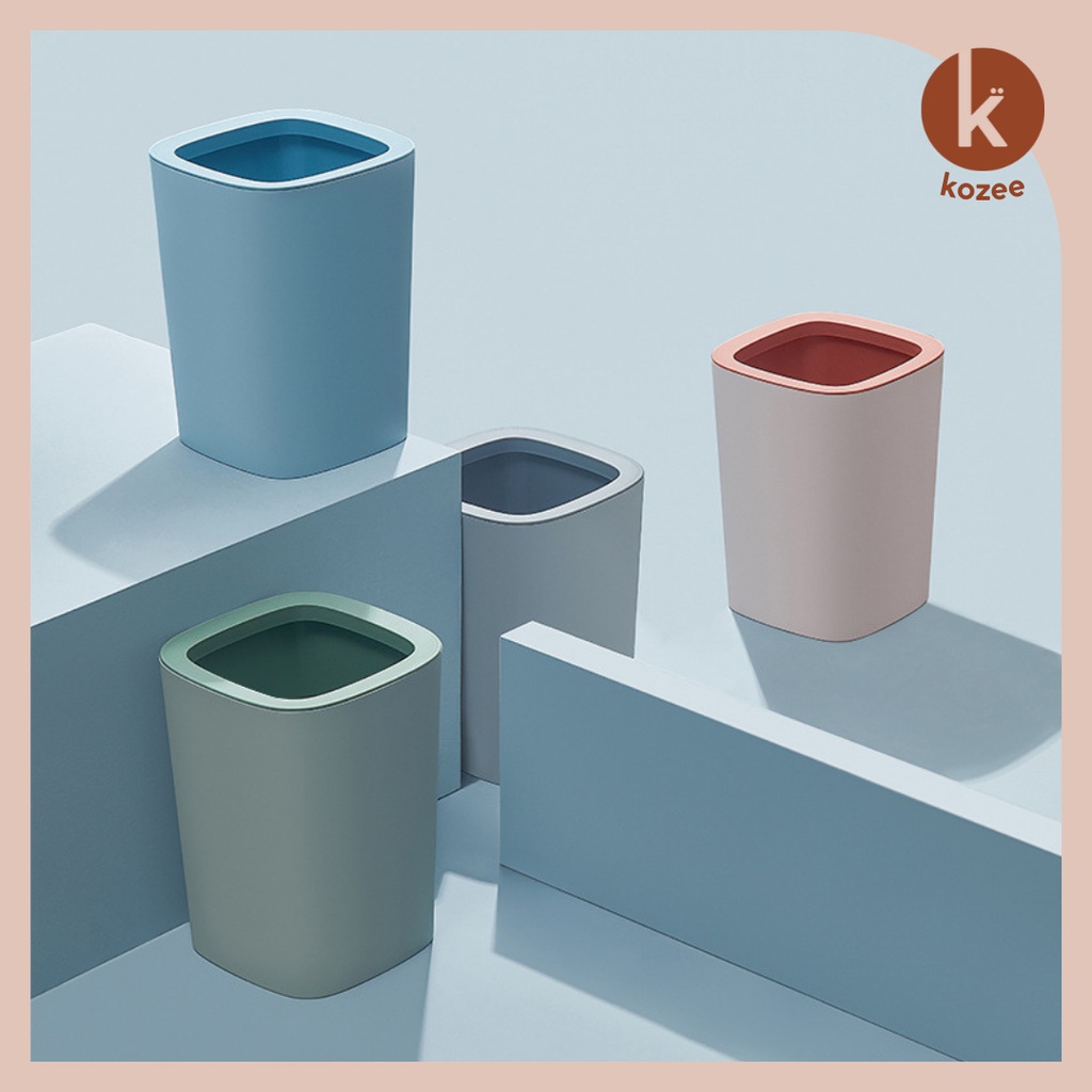 Kozee 🇲🇾 Japanese Style Minimalist 10L Rubbish Bin Office Room Toilet ...