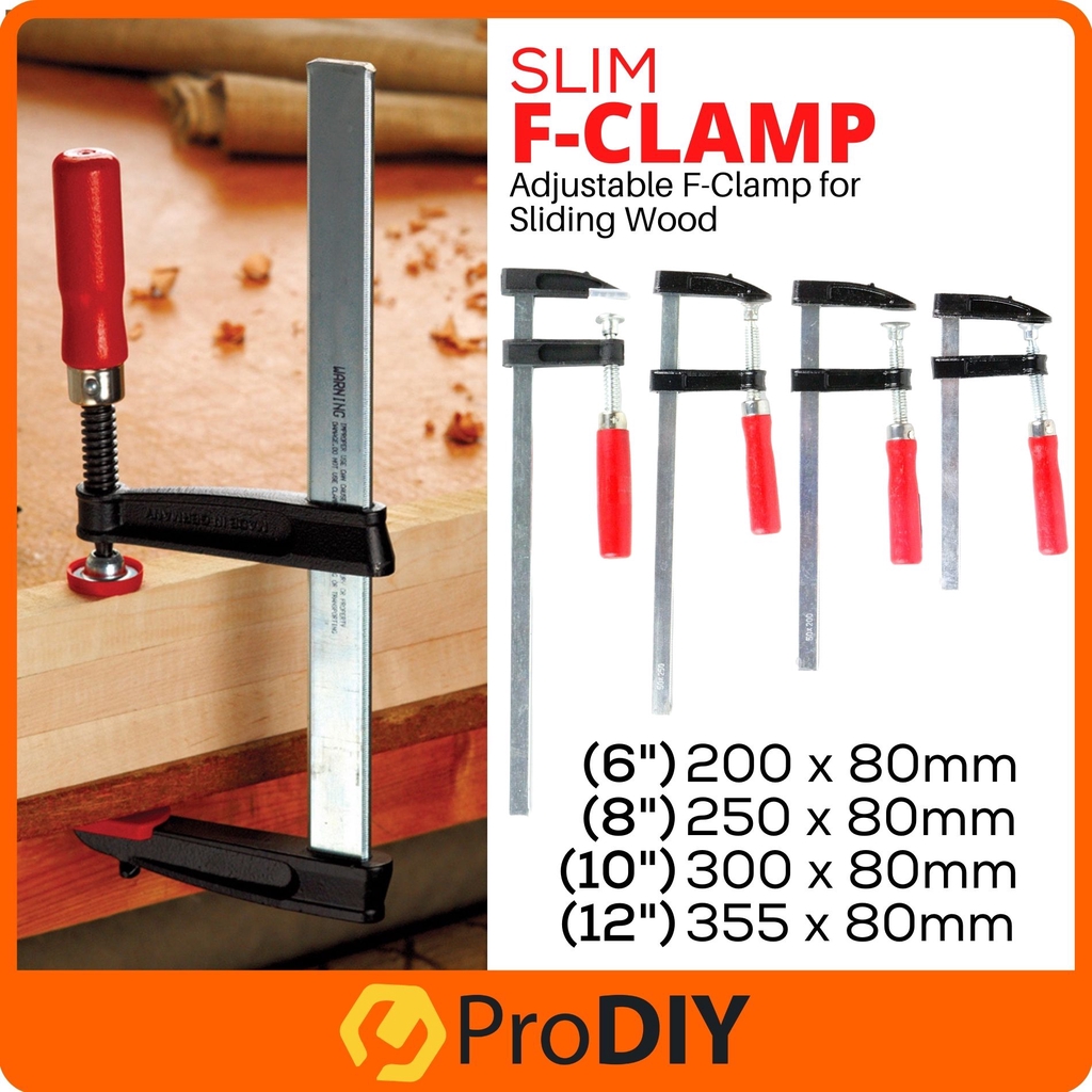 Slim Mini F-Clamp F Clamp Adjustable F Sliding Bar Clip Woodworking ...