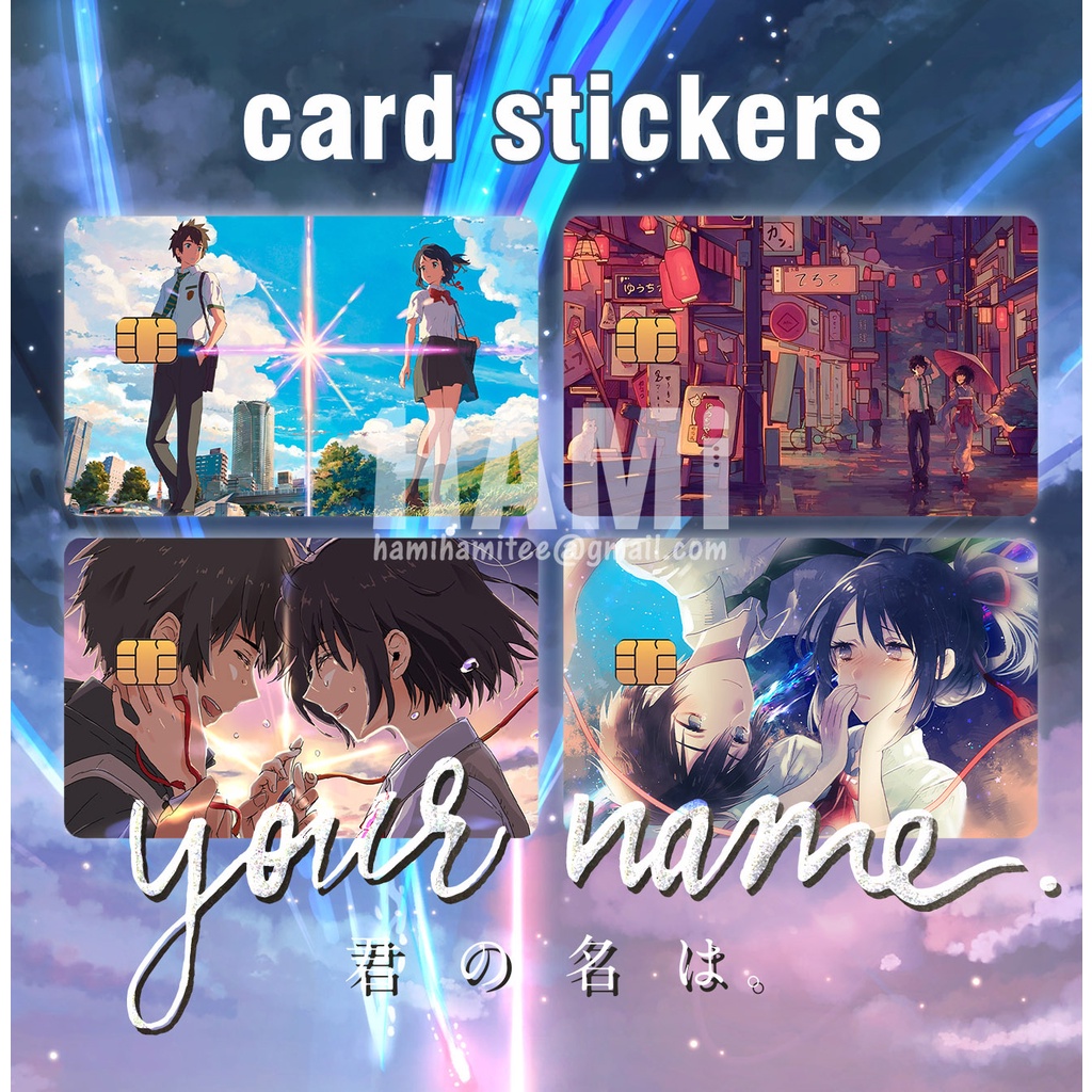 YOUR NAME CARD STICKER - YOUR NAME ANIME STICKER - COUPLE STICKER ...