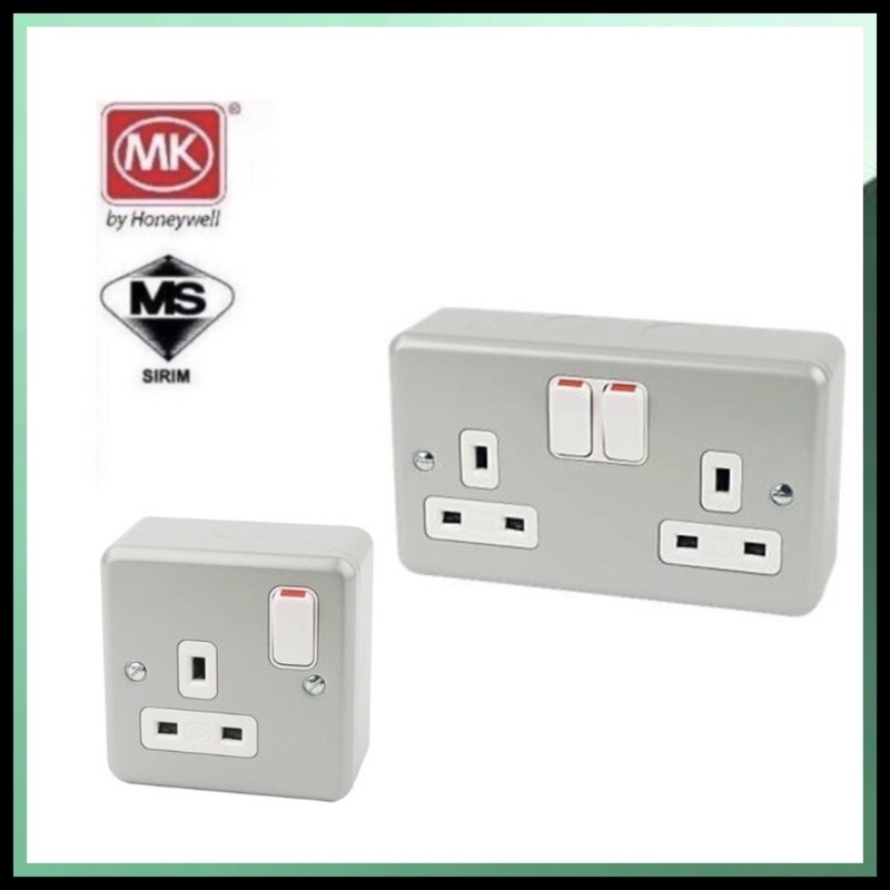 MK G2946 / G2977 Metal Clad 13A Switch Socket (SIRIM) | Shopee Malaysia