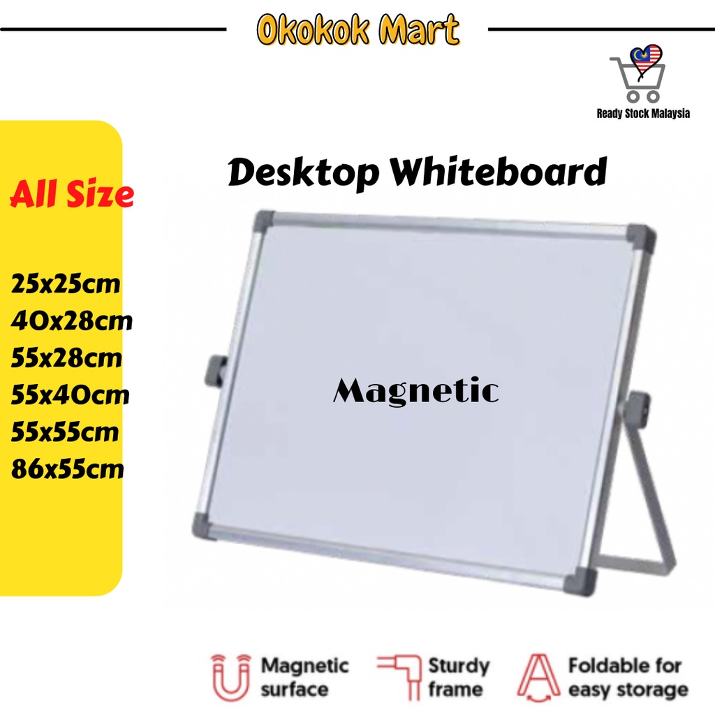🔥Ready Stock🔥Desktop Whiteboard Portable Small Magnetic Whiteboard ...