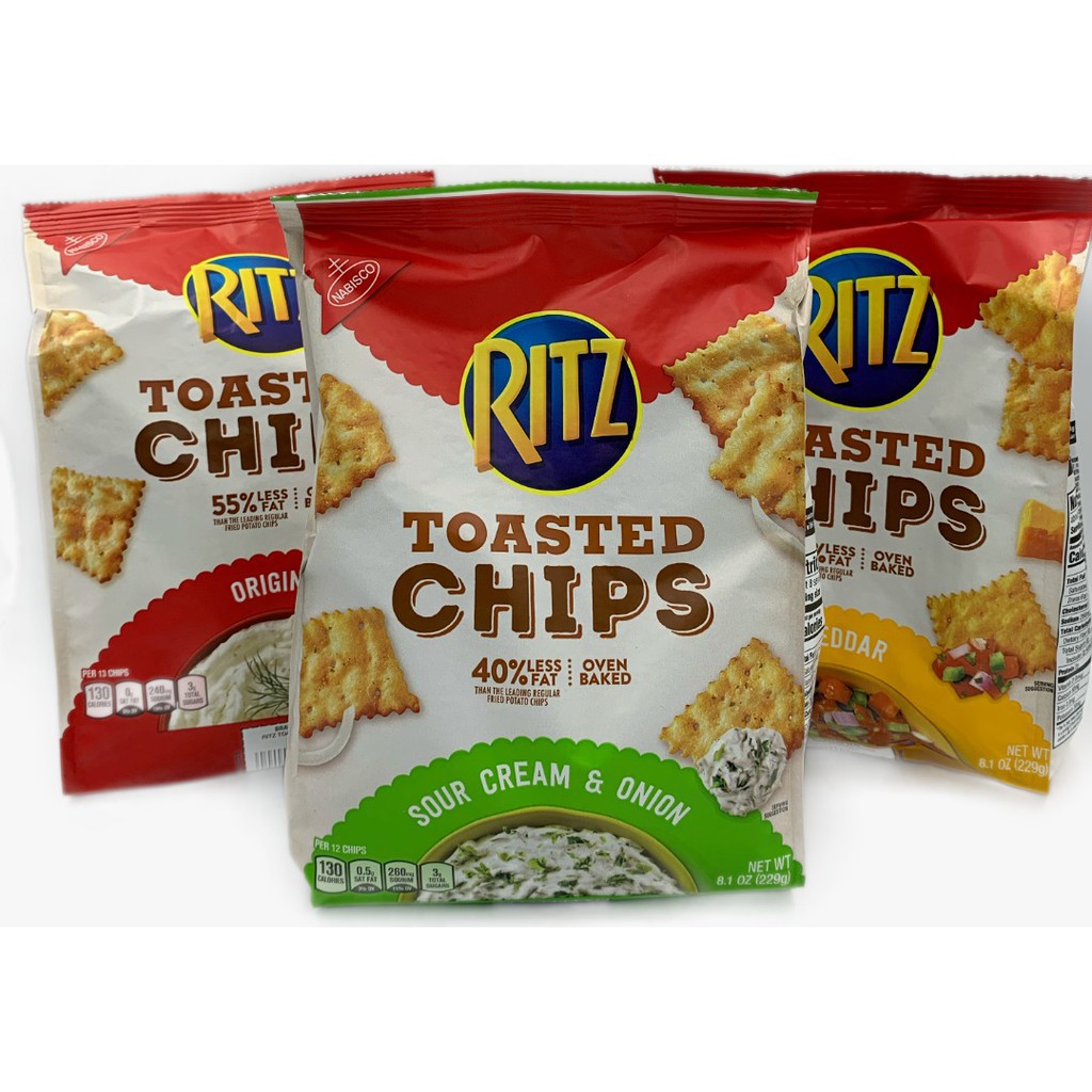 [READYSTOCK] Ritz Toasted Chips, Assorted Flavour! Sour Cream & Onion / Cheddar / Original - 8 ...