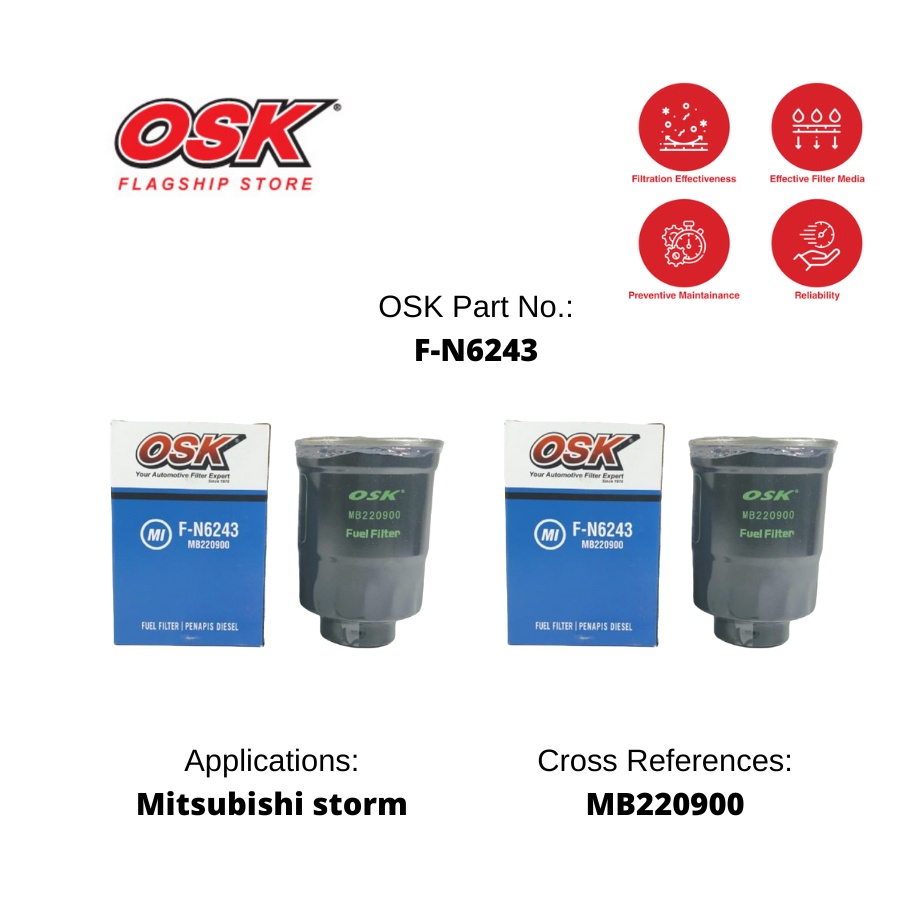 OSK FUEL FILTER for Mitsubishi Storm MB220900 | Shopee Malaysia