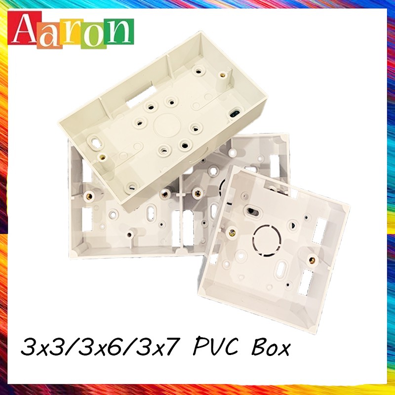 Nut box 3x3 3x6 3x7 Switch White/Black Box Wall Switch Bottom Socket ...