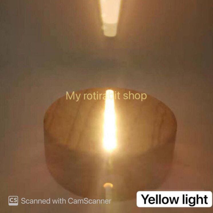 LED White & Yellow light Solid Wood Base (83mm& 100mm) | Shopee Malaysia