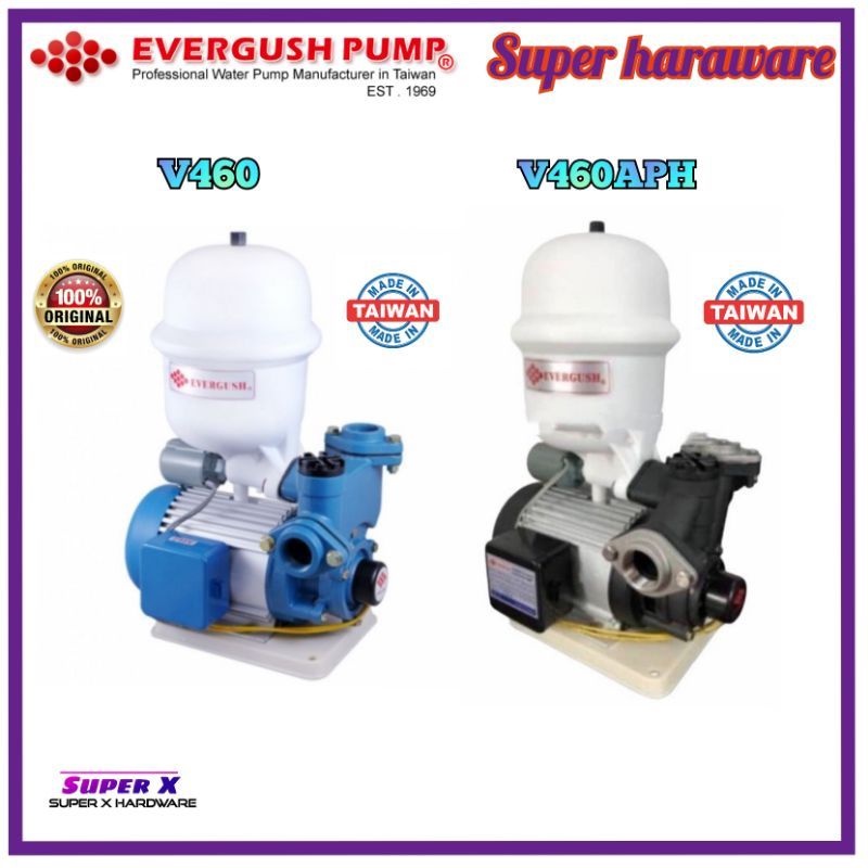 🔥EVERGUSH SERIES V AUTO BOOSTER WATER PUMP HOME V460/ V460AHJ PAM AIR ...