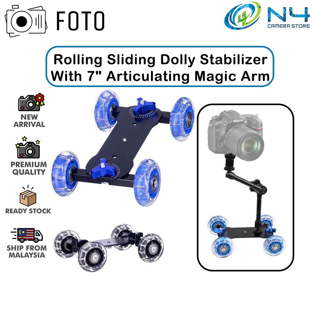 FOTO Mobile Rolling Sliding Dolly Stabilizer Skater Slider 11 Inch ...