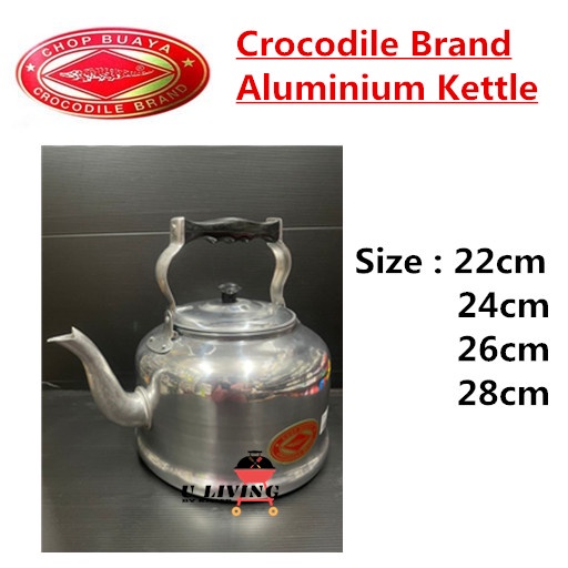 Crocodile Brand Aluminium Kettle / Chop Buaya Cerik Aluminum | Shopee ...