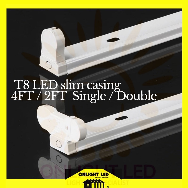 LED T8 Casing Fitting led T8 Single Casing 2FT 4FT Casing Fluorescent light Lampu Kalimantang ...